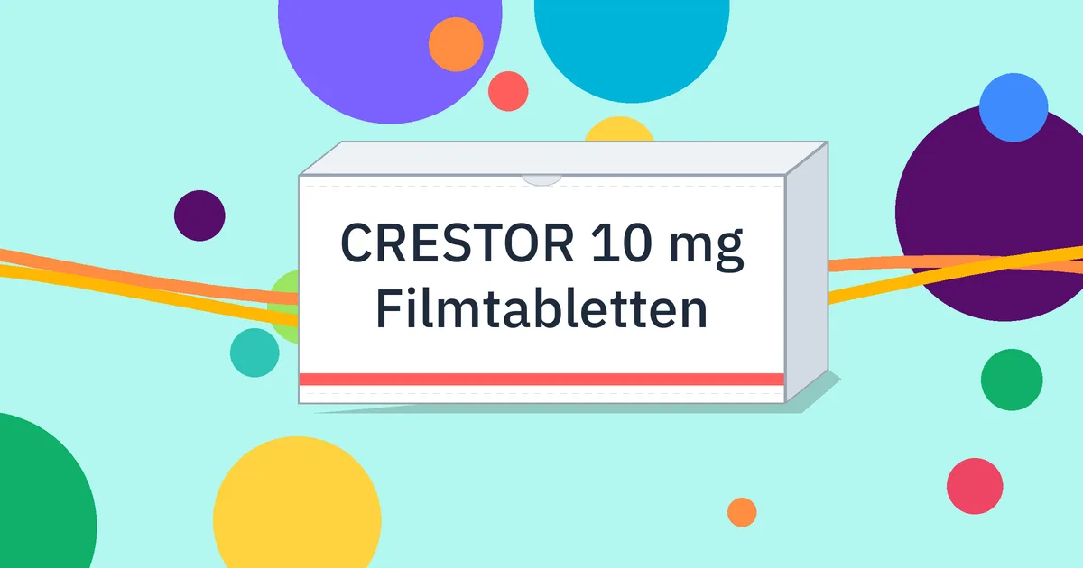Symbolbild: Packung mit der Aufschrift CRESTOR 10 mg Filmtabletten (PZN 17602163) – Verfügbarkeit und Bezug in Apotheken in Frankfurt am Main