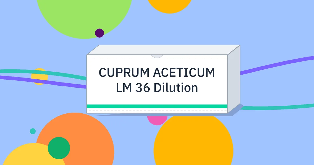 Symbolbild: Packung mit der Aufschrift CUPRUM ACETICUM LM 36 Dilution (PZN 12837507) – Verfügbarkeit und Bezug in Apotheken in Frankfurt am Main