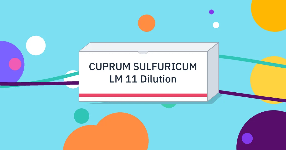 Symbolbild: Packung mit der Aufschrift CUPRUM SULFURICUM LM 11 Dilution (PZN 12839021) – Verfügbarkeit und Bezug in Apotheken in Frankfurt am Main