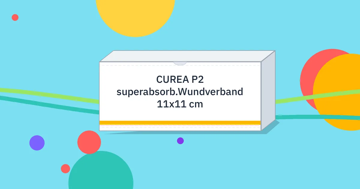 Symbolbild: Packung mit der Aufschrift CUREA P2 superabsorb.Wundverband 11x11 cm (PZN 16005838) – Verfügbarkeit und Bezug in Apotheken in Frankfurt am Main