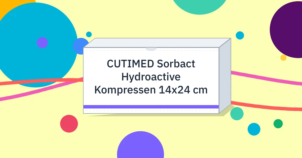 Symbolbild: Packung mit der Aufschrift CUTIMED Sorbact Hydroactive Kompressen 14x24 cm (PZN 16027047) – Verfügbarkeit und Bezug in Apotheken in Frankfurt am Main