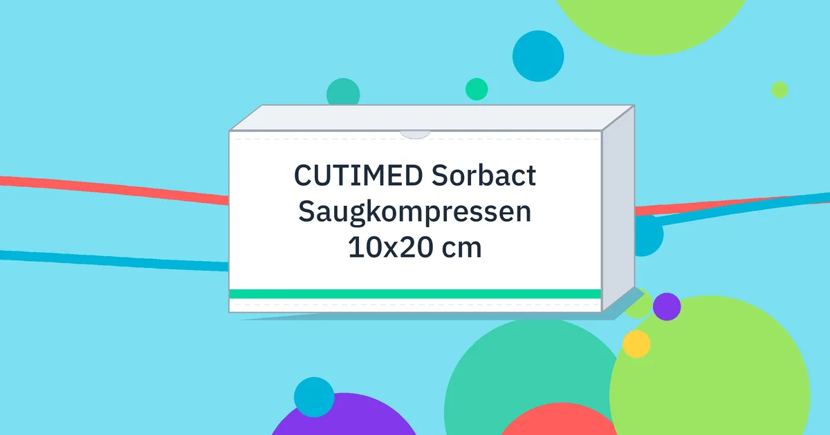 Symbolbild: Packung mit der Aufschrift CUTIMED Sorbact Saugkompressen 10x20 cm (PZN 14032386) – Verfügbarkeit und Bezug in Apotheken in Frankfurt am Main