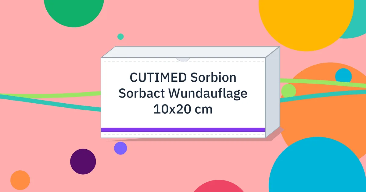 Symbolbild: Packung mit der Aufschrift CUTIMED Sorbion Sorbact Wundauflage 10x20 cm (PZN 19347284) – Verfügbarkeit und Bezug in Apotheken in Frankfurt am Main
