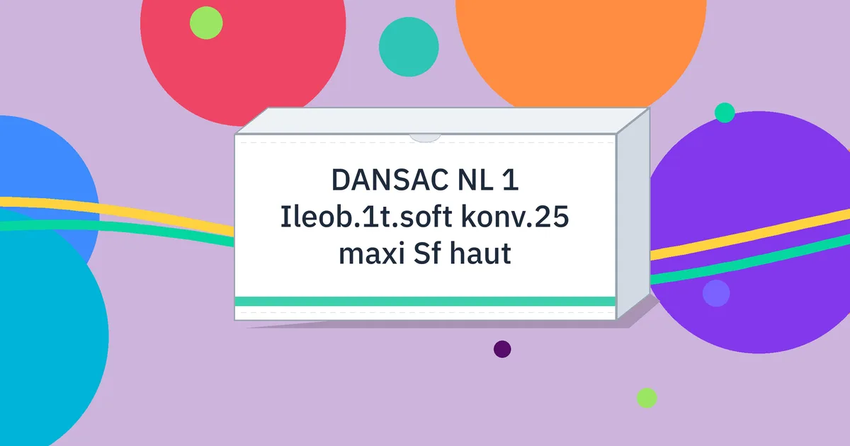 Symbolbild: Packung mit der Aufschrift DANSAC NL 1 Ileob.1t.soft konv.25 maxi Sf haut (PZN 11645527) – Verfügbarkeit und Bezug in Apotheken in Frankfurt am Main