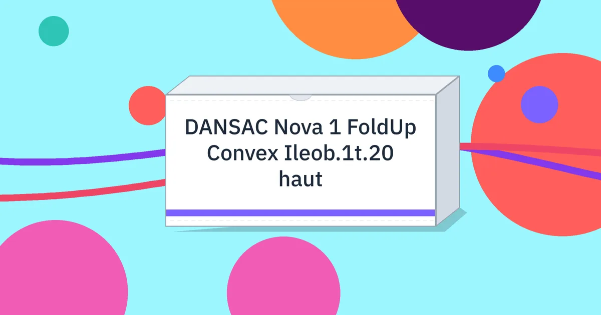 Symbolbild: Packung mit der Aufschrift DANSAC Nova 1 FoldUp Convex Ileob.1t.20 haut (PZN 03755118) – Verfügbarkeit und Bezug in Apotheken in Frankfurt am Main