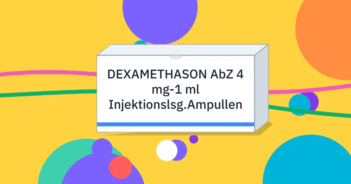 Symbolbild: Packung mit der Aufschrift DEXAMETHASON AbZ 4 mg-1 ml Injektionslsg.Ampullen (PZN 05961017) – Verfügbarkeit und Bezug in Apotheken in Frankfurt am Main