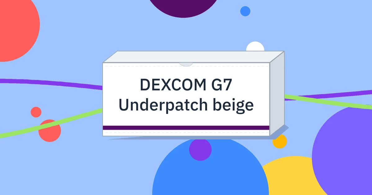 Symbolbild: Packung mit der Aufschrift DEXCOM G7 Underpatch beige (PZN 19866883) – Verfügbarkeit und Bezug in Apotheken in Frankfurt am Main
