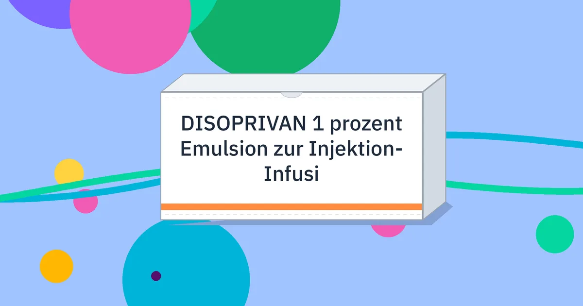 Symbolbild: Packung mit der Aufschrift DISOPRIVAN 1 prozent Emulsion zur Injektion-Infusi (PZN 18268275) – Verfügbarkeit und Bezug in Apotheken in Frankfurt am Main