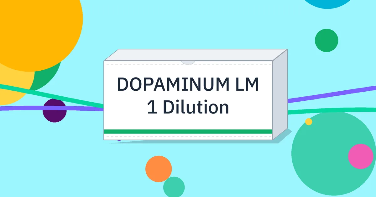 Symbolbild: Packung mit der Aufschrift DOPAMINUM LM 1 Dilution (PZN 12842514) – Verfügbarkeit und Bezug in Apotheken in Frankfurt am Main