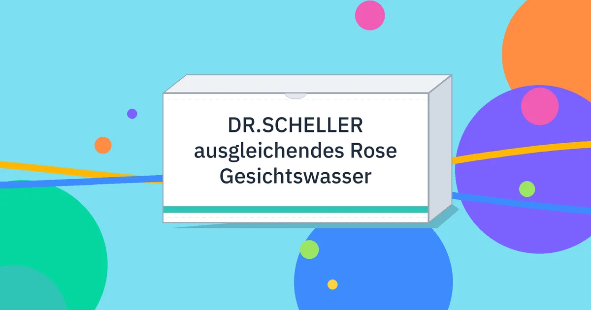 Symbolbild: Packung mit der Aufschrift DR.SCHELLER ausgleichendes Rose Gesichtswasser (PZN 18271142) – Verfügbarkeit und Bezug in Apotheken in Frankfurt am Main