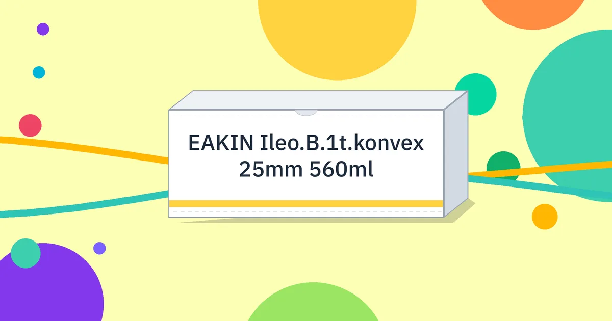 Symbolbild: Packung mit der Aufschrift EAKIN Ileo.B.1t.konvex 25mm 560ml (PZN 01119944) – Verfügbarkeit und Bezug in Apotheken in Frankfurt am Main