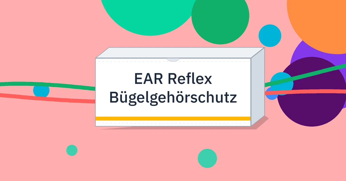 Symbolbild: Packung mit der Aufschrift EAR Reflex Bügelgehörschutz (PZN 01787367) – Verfügbarkeit und Bezug in Apotheken in Frankfurt am Main