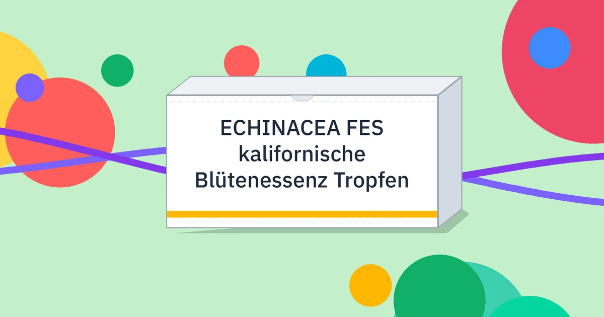 Symbolbild: Packung mit der Aufschrift ECHINACEA FES kalifornische Blütenessenz Tropfen (PZN 09172211) – Verfügbarkeit und Bezug in Apotheken in Frankfurt am Main
