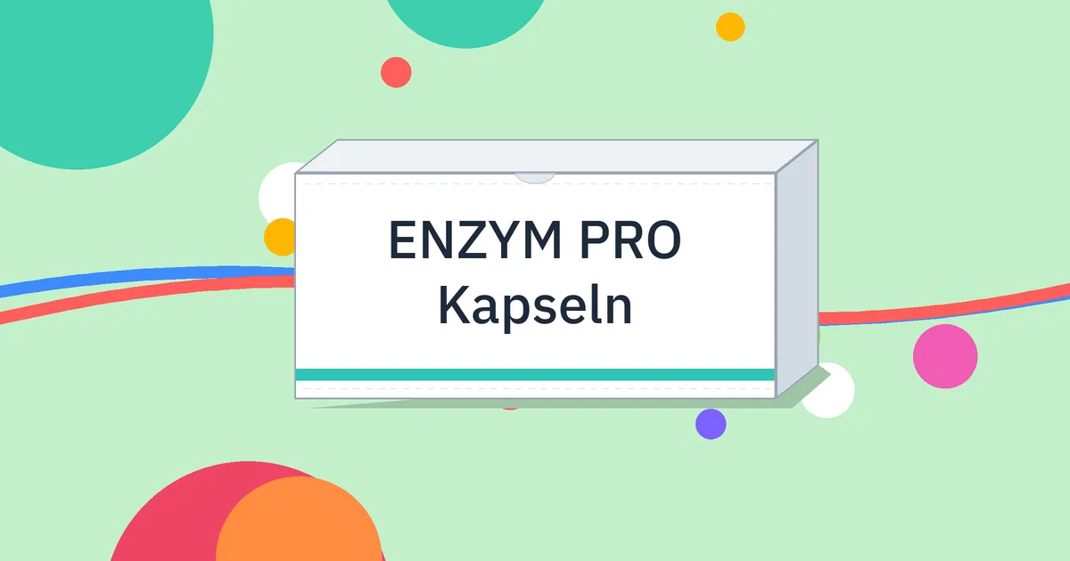 Symbolbild: Packung mit der Aufschrift ENZYM PRO Kapseln (PZN 04459439) – Verfügbarkeit und Bezug in Apotheken in Frankfurt am Main