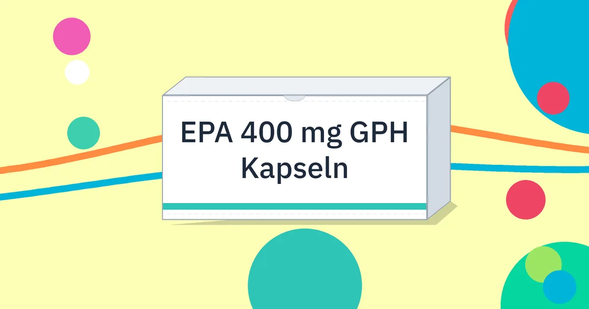 Symbolbild: Packung mit der Aufschrift EPA 400 mg GPH Kapseln (PZN 11190328) – Verfügbarkeit und Bezug in Apotheken in Frankfurt am Main
