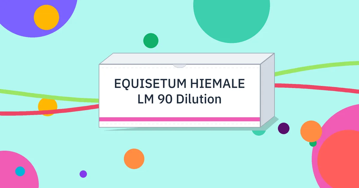Symbolbild: Packung mit der Aufschrift EQUISETUM HIEMALE LM 90 Dilution (PZN 13473711) – Verfügbarkeit und Bezug in Apotheken in Frankfurt am Main
