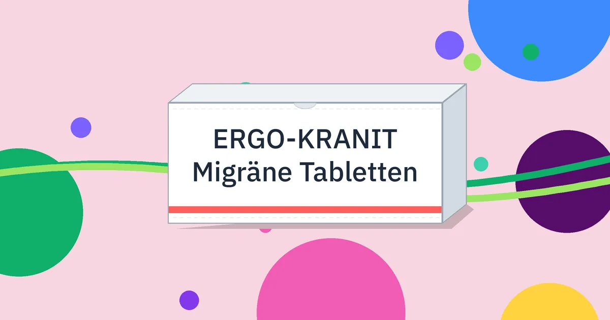 Symbolbild: Packung mit der Aufschrift ERGO-KRANIT Migräne Tabletten (PZN 04229082) – Verfügbarkeit und Bezug in Apotheken in Frankfurt am Main