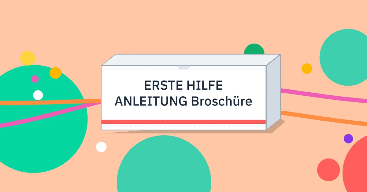 Symbolbild: Packung mit der Aufschrift ERSTE HILFE ANLEITUNG Broschüre (PZN 00211211) – Verfügbarkeit und Bezug in Apotheken in Frankfurt am Main