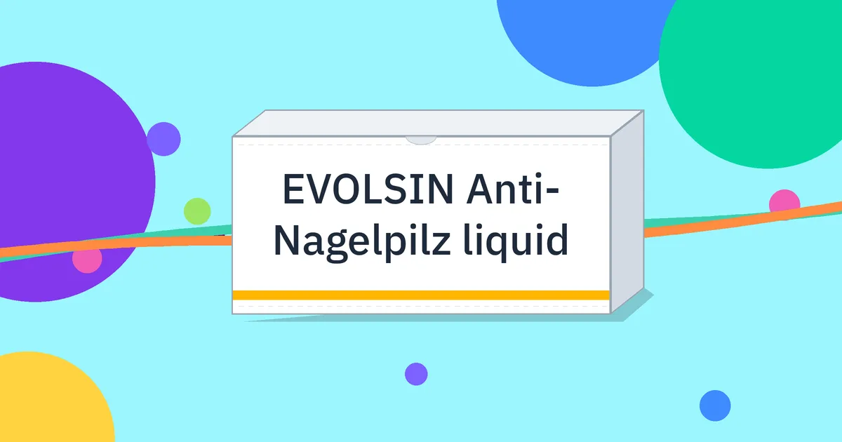 Symbolbild: Packung mit der Aufschrift EVOLSIN Anti-Nagelpilz liquid (PZN 17208905) – Verfügbarkeit und Bezug in Apotheken in Frankfurt am Main