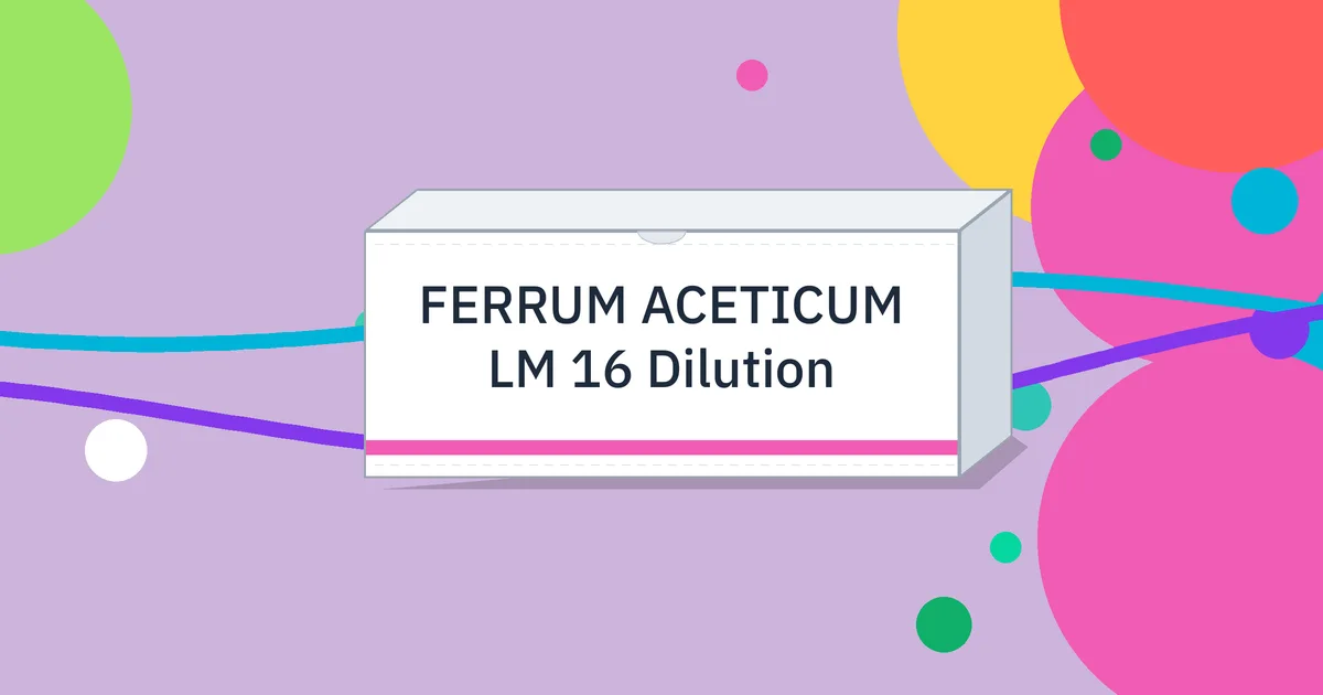 Symbolbild: Packung mit der Aufschrift FERRUM ACETICUM LM 16 Dilution (PZN 13488380) – Verfügbarkeit und Bezug in Apotheken in Frankfurt am Main