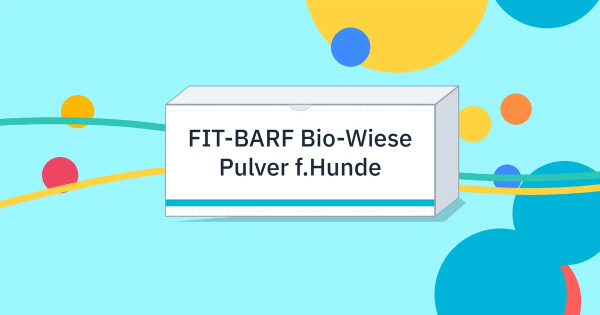 Symbolbild: Packung mit der Aufschrift FIT-BARF Bio-Wiese Pulver f.Hunde (PZN 12555565) – Verfügbarkeit und Bezug in Apotheken in Frankfurt am Main