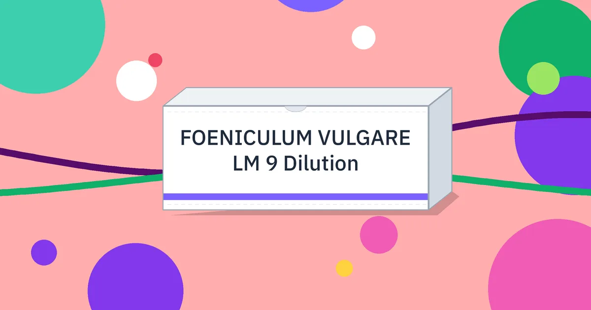 Symbolbild: Packung mit der Aufschrift FOENICULUM VULGARE LM 9 Dilution (PZN 13489698) – Verfügbarkeit und Bezug in Apotheken in Frankfurt am Main