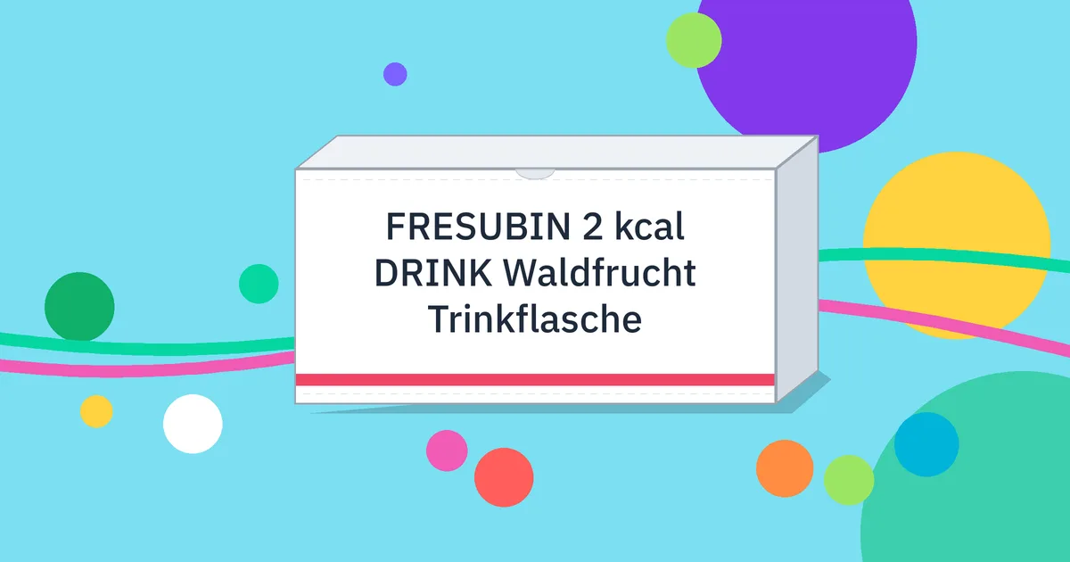 Symbolbild: Packung mit der Aufschrift FRESUBIN 2 kcal DRINK Waldfrucht Trinkflasche (PZN 19372862) – Verfügbarkeit und Bezug in Apotheken in Frankfurt am Main