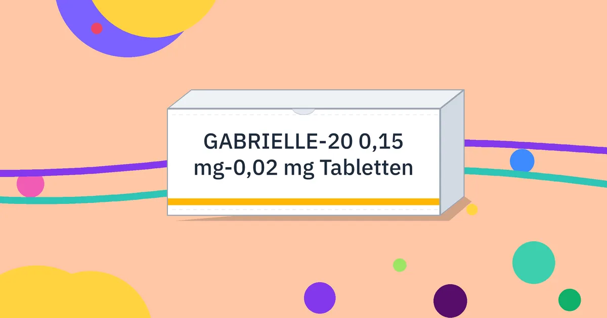 Symbolbild: Packung mit der Aufschrift GABRIELLE-20 0,15 mg-0,02 mg Tabletten (PZN 11268177) – Verfügbarkeit und Bezug in Apotheken in Frankfurt am Main
