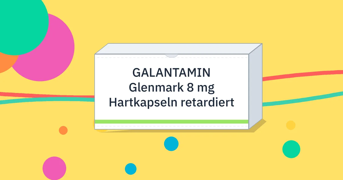 Symbolbild: Packung mit der Aufschrift GALANTAMIN Glenmark 8 mg Hartkapseln retardiert (PZN 14135442) – Verfügbarkeit und Bezug in Apotheken in Frankfurt am Main