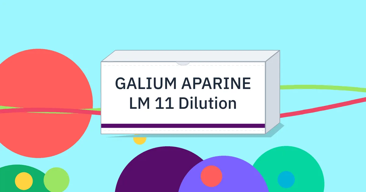 Symbolbild: Packung mit der Aufschrift GALIUM APARINE LM 11 Dilution (PZN 13497114) – Verfügbarkeit und Bezug in Apotheken in Frankfurt am Main