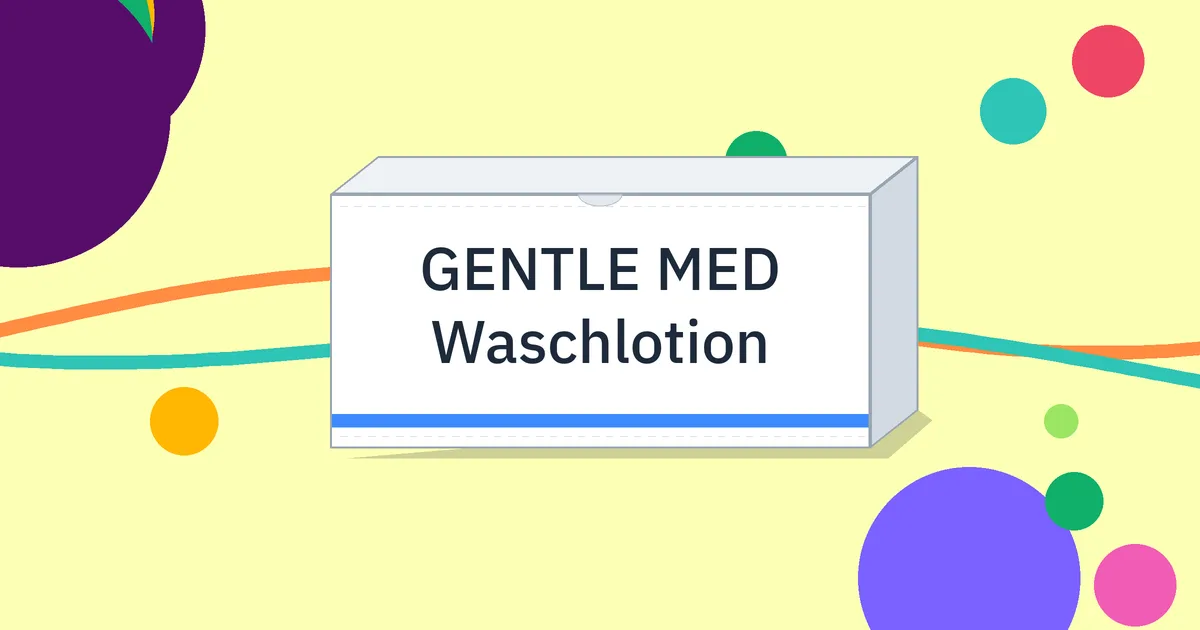 Symbolbild: Packung mit der Aufschrift GENTLE MED Waschlotion (PZN 11170314) – Verfügbarkeit und Bezug in Apotheken in Frankfurt am Main