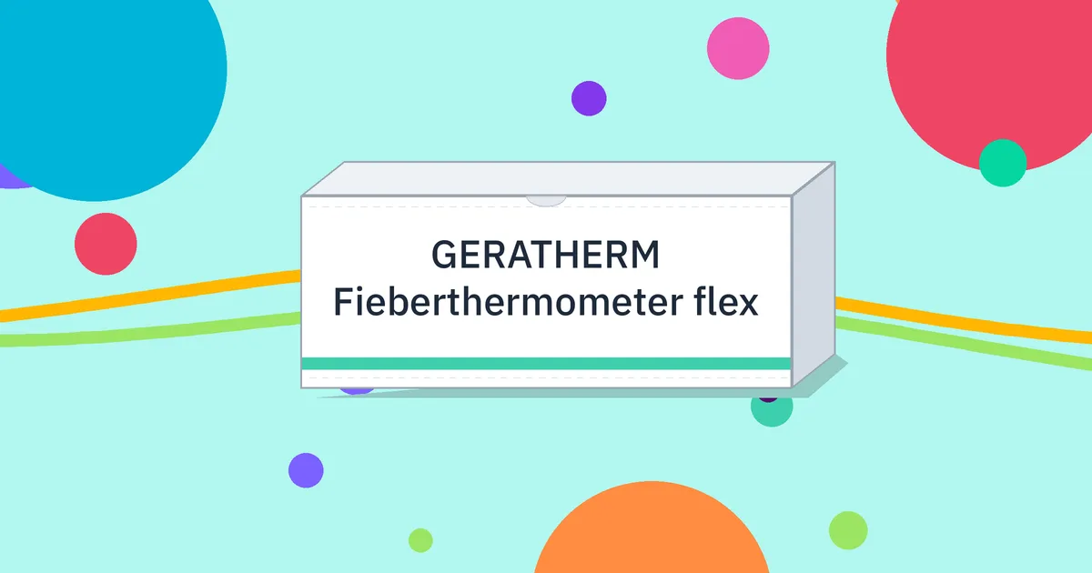 Symbolbild: Packung mit der Aufschrift GERATHERM Fieberthermometer flex (PZN 18233006) – Verfügbarkeit und Bezug in Apotheken in Frankfurt am Main