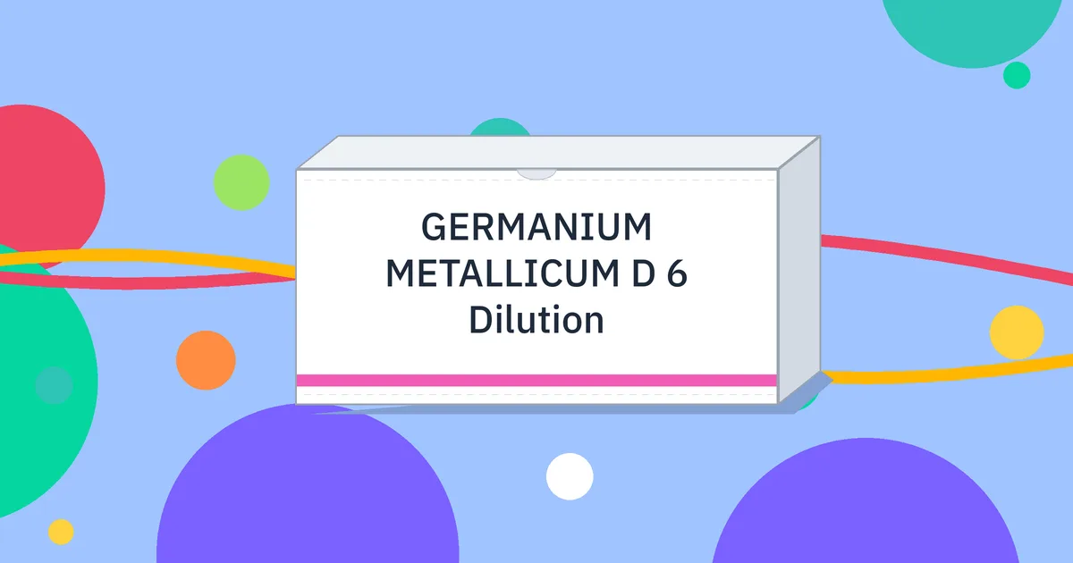 Symbolbild: Packung mit der Aufschrift GERMANIUM METALLICUM D 6 Dilution (PZN 07168671) – Verfügbarkeit und Bezug in Apotheken in Frankfurt am Main