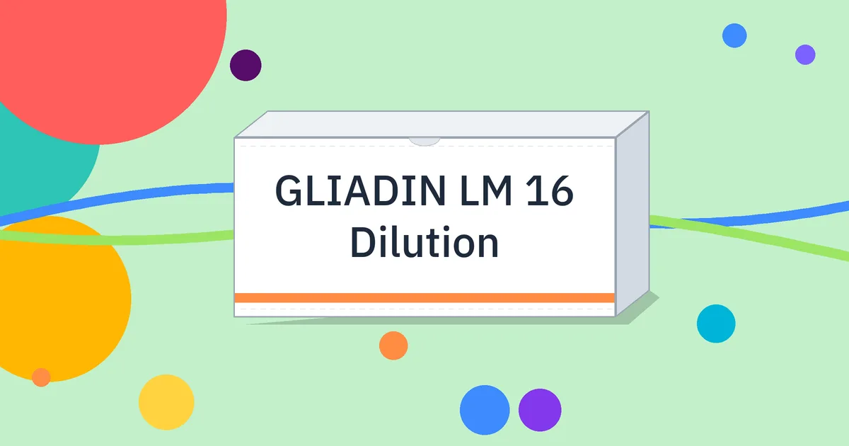 Symbolbild: Packung mit der Aufschrift GLIADIN LM 16 Dilution (PZN 13544262) – Verfügbarkeit und Bezug in Apotheken in Frankfurt am Main