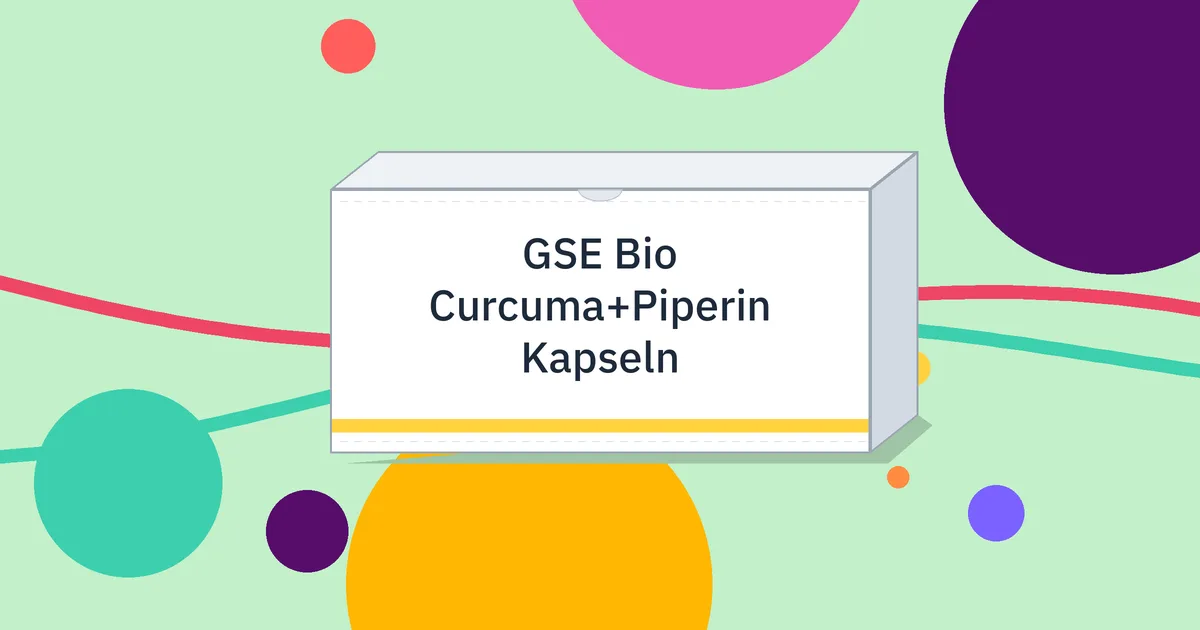 Symbolbild: Packung mit der Aufschrift GSE Bio Curcuma+Piperin Kapseln (PZN 16754876) – Verfügbarkeit und Bezug in Apotheken in Frankfurt am Main