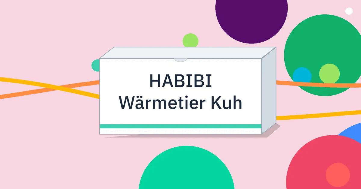 Symbolbild: Packung mit der Aufschrift HABIBI Wärmetier Kuh (PZN 15747348) – Verfügbarkeit und Bezug in Apotheken in Frankfurt am Main