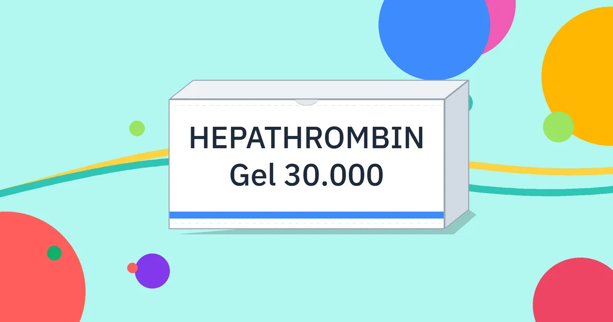 Symbolbild: Packung mit der Aufschrift HEPATHROMBIN Gel 30.000 (PZN 01556484) – Verfügbarkeit und Bezug in Apotheken in Frankfurt am Main
