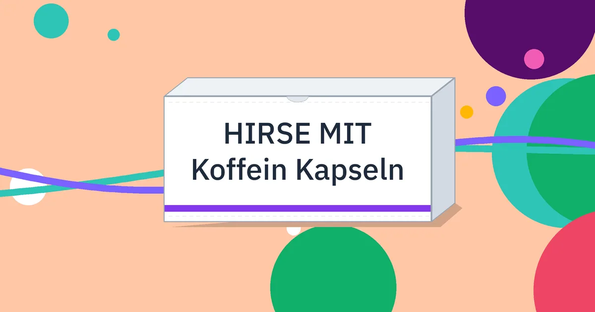 Symbolbild: Packung mit der Aufschrift HIRSE MIT Koffein Kapseln (PZN 11600915) – Verfügbarkeit und Bezug in Apotheken in Frankfurt am Main