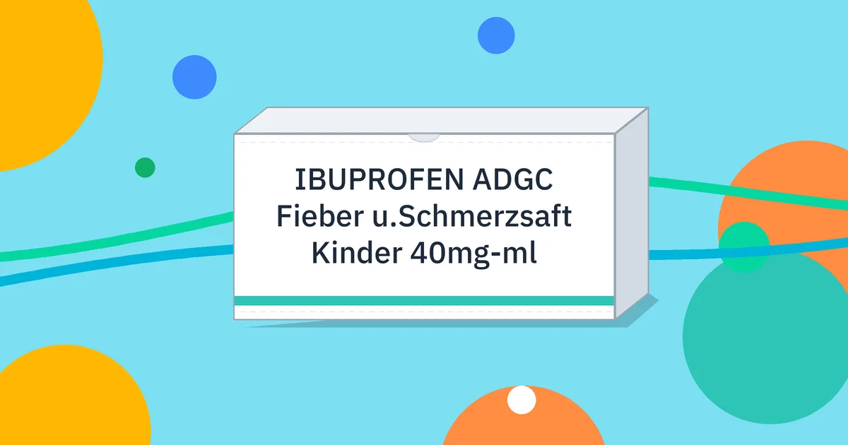 Symbolbild: Packung mit der Aufschrift IBUPROFEN ADGC Fieber u.Schmerzsaft Kinder 40mg-ml (PZN 19149874) – Verfügbarkeit und Bezug in Apotheken in Frankfurt am Main