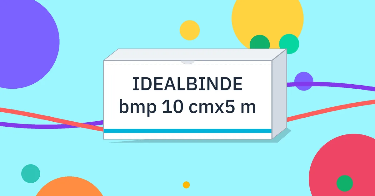 Symbolbild: Packung mit der Aufschrift IDEALBINDE bmp 10 cmx5 m (PZN 01868686) – Verfügbarkeit und Bezug in Apotheken in Frankfurt am Main