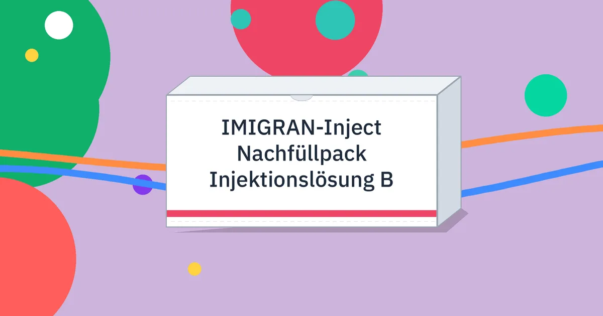 Symbolbild: Packung mit der Aufschrift IMIGRAN-Inject Nachfüllpack Injektionslösung B (PZN 12555223) – Verfügbarkeit und Bezug in Apotheken in Frankfurt am Main
