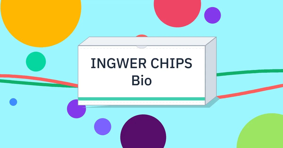 Symbolbild: Packung mit der Aufschrift INGWER CHIPS Bio (PZN 01244247) – Verfügbarkeit und Bezug in Apotheken in Frankfurt am Main