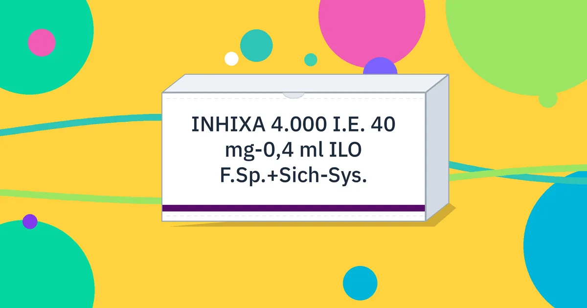 Symbolbild: Packung mit der Aufschrift INHIXA 4.000 I.E. 40 mg-0,4 ml ILO F.Sp.+Sich-Sys. (PZN 13415406) – Verfügbarkeit und Bezug in Apotheken in Frankfurt am Main