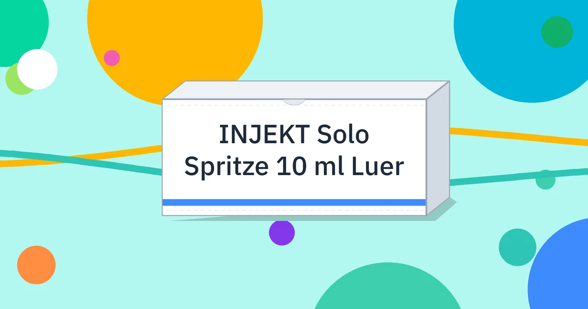 Symbolbild: Packung mit der Aufschrift INJEKT Solo Spritze 10 ml Luer (PZN 18074594) – Verfügbarkeit und Bezug in Apotheken in Frankfurt am Main