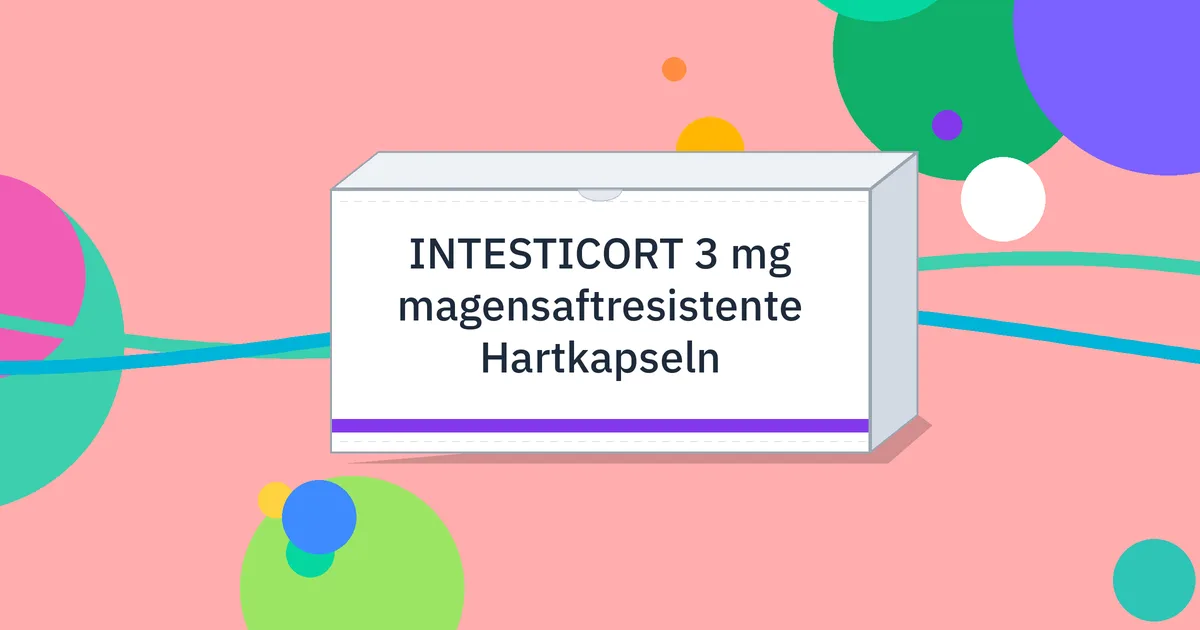 Symbolbild: Packung mit der Aufschrift INTESTICORT 3 mg magensaftresistente Hartkapseln (PZN 15637720) – Verfügbarkeit und Bezug in Apotheken in Frankfurt am Main