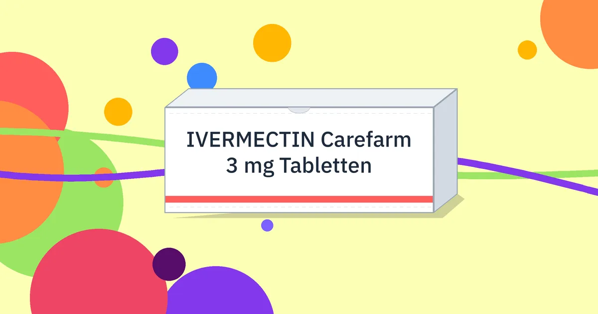 Symbolbild: Packung mit der Aufschrift IVERMECTIN Carefarm 3 mg Tabletten (PZN 18307288) – Verfügbarkeit und Bezug in Apotheken in Frankfurt am Main