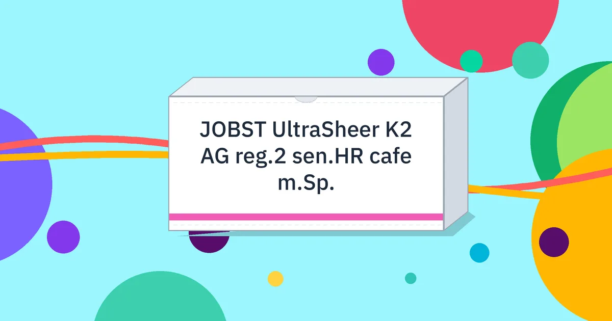 Symbolbild: Packung mit der Aufschrift JOBST UltraSheer K2 AG reg.2 sen.HR cafe m.Sp. (PZN 13123520) – Verfügbarkeit und Bezug in Apotheken in Frankfurt am Main