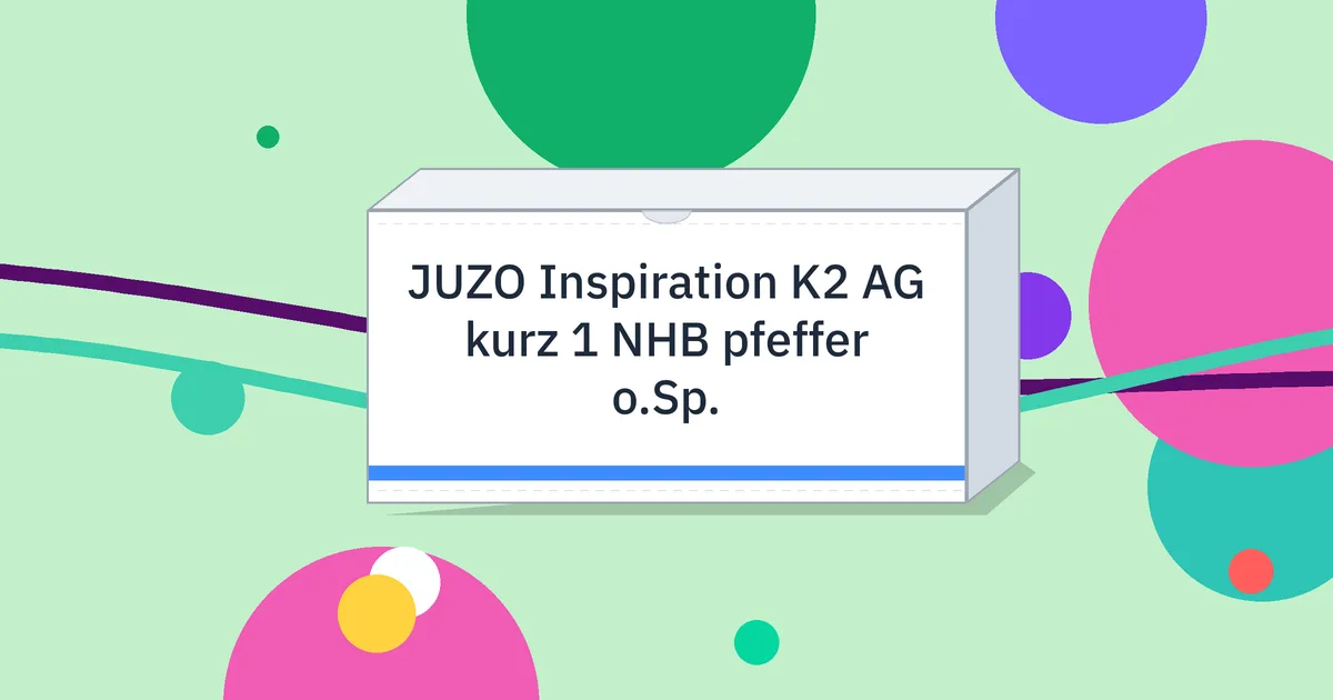 Symbolbild: Packung mit der Aufschrift JUZO Inspiration K2 AG kurz 1 NHB pfeffer o.Sp. (PZN 14947370) – Verfügbarkeit und Bezug in Apotheken in Frankfurt am Main