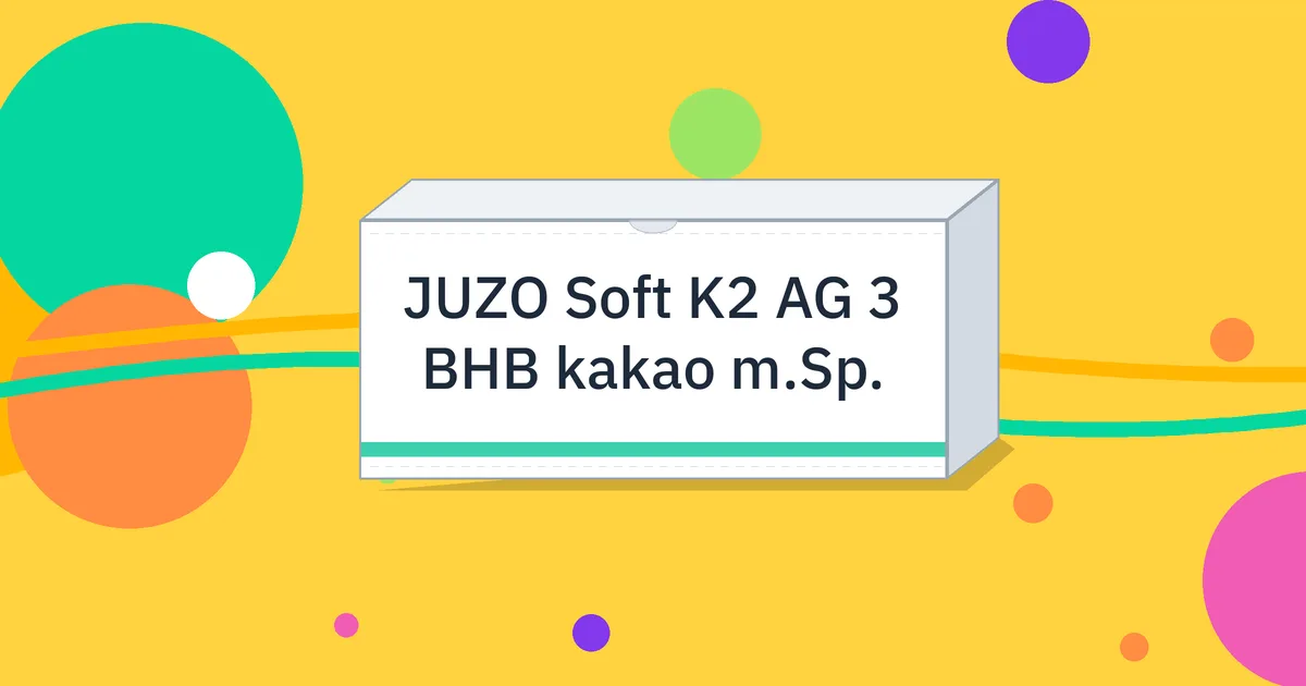 Symbolbild: Packung mit der Aufschrift JUZO Soft K2 AG 3 BHB kakao m.Sp. (PZN 14825135) – Verfügbarkeit und Bezug in Apotheken in Frankfurt am Main