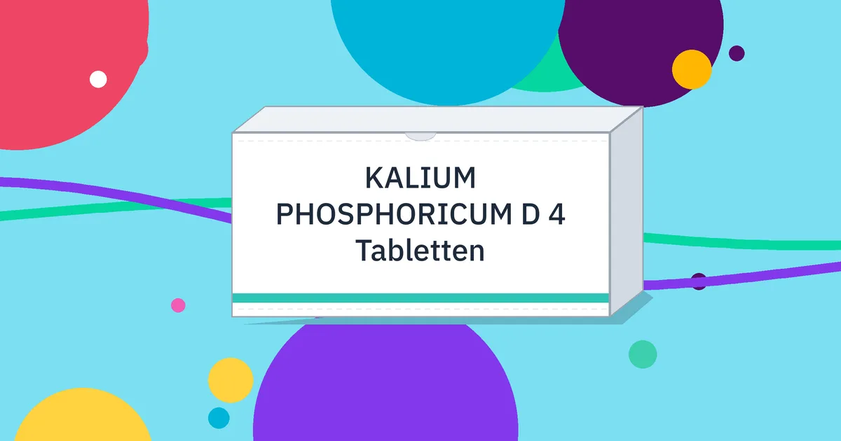 Symbolbild: Packung mit der Aufschrift KALIUM PHOSPHORICUM D 4 Tabletten (PZN 01775648) – Verfügbarkeit und Bezug in Apotheken in Frankfurt am Main